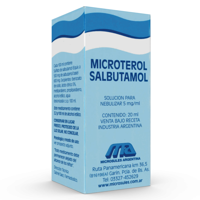 salbutamol 5mg/ml sol.p/nebul.x20ml | MICROTEROL – MARBE S.A. | Droguería
